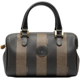 Fendi Crossbody Bags - Pequin Coated Canvas Boston Bag - Gr. unisize - in Braun - f&uuml;r Damen
