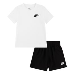 T-Shirt & Shorts Nike Sportswear "NKN CLUB LBR KNIT SHORT SET", Kinder, Gr. 116 (6), schwarz, Sweatware, Obermaterial: 60% Baumwolle, 40% Polyester, KOB Set-Artikel, f&uuml;r Kinder