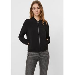 V&eacute;ro Moda Bomberjacke VERO MODA "VMCOCO L/S BOMBER NOOS", Damen, Gr. XS, schwarz, Web, Obermaterial: 96% Polyester, 4% Elasthan, unifarben, regular fit normal, Rundhals, Rippb&uuml;ndchen, Jacken Bomberjacke, in modisch kurzer Form, mit Stretch
