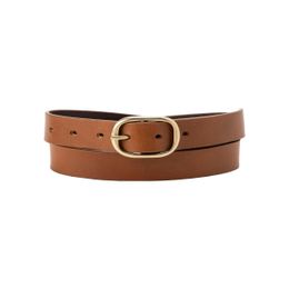 Levi's Lederg&uuml;rtel LEVI'S "WOMEN'S CHARLIE BELT", Damen, Gr. 105, braun (cognac), Leder, unifarben, G&uuml;rtel Lederg&uuml;rtel, mit Logopr&auml;gung