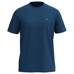 T-Shirt Calvin Klein Jeans "CLASSIC MONOGRAM", Herren, Gr. M, chase blau, Single Jersey, Obermaterial: 100% Baumwolle, unifarben, regular fit normal, Rundhals, eingesetzt abgesteppte Kante, Shirts T-Shirt, regular fit, Rundhalsausschnitt