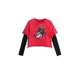 Desigual Sweatshirt 'Minnie Mouse' M&auml;dchen Gr&ouml;&szlig;e 110/116 rot / schwarz