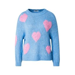 ZABAIONE Pullover 'Bo44nita' Damen Gr&ouml;&szlig;e M/L himmelblau / rosa