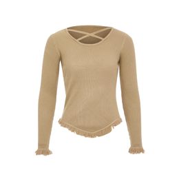 qisha Pullover Damen Gr&ouml;&szlig;e XS/S taupe