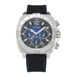 Guess Uhr 'TRACTION' Herren Gr&ouml;&szlig;e One Size dunkelblau / schwarz / silber
