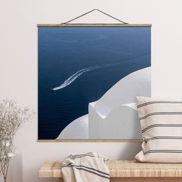 Bilderwelten Stoffbild mit Posterleisten Griechischer Ausblick
