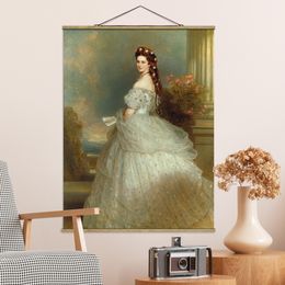 Bilderwelten Stoffbild mit Posterleisten Franz Xaver Winterhalter - Sisi Elisabeth von &Ouml;sterreich