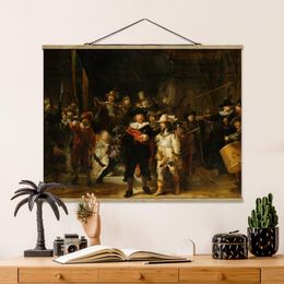 Bilderwelten Stoffbild mit Posterleisten Rembrandt - Die Nachtwache
