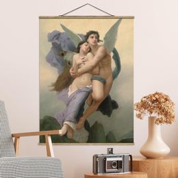 Bilderwelten Stoffbild mit Posterleisten William-Adolphe Bouguereau - Entf&uuml;hrung der Psyche