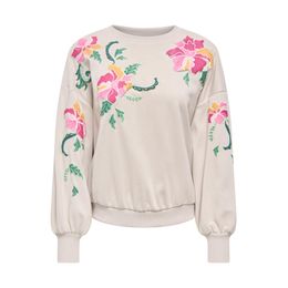 Only Sweatshirt 'ONLBrooke' female size S Curry / Stone / Fir / Light pink