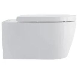 Duravit ME by Starck Wand-WC, 570x370x360mm, Tiefsp&uuml;ler, geschlossener Sp&uuml;lrand, 2528090000, Farbe: Innenfarbe Wei&szlig;, Au&szlig;enfarbe Wei&szlig;