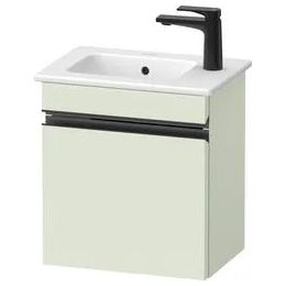 Duravit Sivida Waschtischunterbau, T&uuml;ranschlag links, Griffleiste Diamantschwarz Matt, 400x287x443mm, zu ME by Starck, SV4642LBDHH0000, Farbe: Blassgr&uuml;n matt