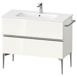 Duravit Sivida Waschtischunterbau, 2 Schubk&auml;sten, Griffleiste chrom, 1010x477x591mm, zu ME by Starck, SV4645010220000, Farbe: Wei&szlig; Hochglanz