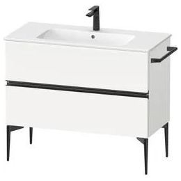 Duravit Sivida Waschtischunterbau, 2 Schubk&auml;sten, Griffleiste Diamantschwarz Matt, 1010x477x591mm, zu ME by Starck, SV46450BD180000, Farbe: Wei&szlig; Matt