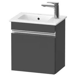 Duravit Sivida Waschtischunterbau, T&uuml;ranschlag rechts, Griffleiste chrom, 400x287x443mm, zu ME by Starck, SV4642R10490000, Farbe: Graphit matt