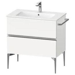 Duravit Sivida Waschtischunterbau, 2 Schubk&auml;sten, Griffleiste chrom, 810x477x591mm, zu ME by Starck, SV4644010180000, Farbe: Wei&szlig; Matt