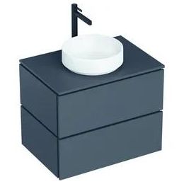 Hansgrohe Xilesa E Waschtischunterschrank, 2 Schubk&auml;sten PushOpen, f&uuml;r Konsole Ausschnitt mittig, 780x550x620mm, 54300760, Farbe: Schiefergrau Matt