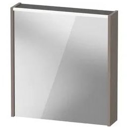 Duravit D-Code Spiegelschrank, Steckdose Typ E (FR, BE), 1 T&uuml;r mit Anschlag links, LED-Lichtfeld oben, 651x700mm, 5 W, DC7105L43431000, Farbe: Basalt Matt