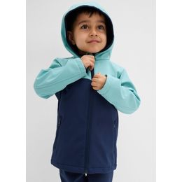 bonprix Thermo-Softshelljacke wasserabweisend, blau, Fleece,Softshell