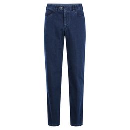 Br&uuml;hl Stoffhose BR&Uuml;HL "Milano II", Herren, Gr. 48, EURO-Gr&ouml;&szlig;en, blau (jeansblau), 78% Baumwolle, 21% Polyester, 1% Elasthan, unifarben, lang, Hosen Stoffhose, in Stretch-Denim