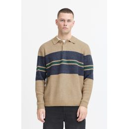 Strickpullover Blend "BHPullover", Herren, Gr. XL, otter, Feinstrick, 28% Nylon, 26% Polyester, 23% Polyacryl, 21% Viskose, 2% Elasthan, gestreift, Basic, regular fit normal, ohne Ausschnitt, eingesetzt, Pullover Strickpullover, Stilvoller Strickpullover