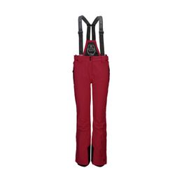Skihose Killtec "Laraka", Damen, Gr. 36, Normalgr&ouml;&szlig;en, weinrot, Obermaterial: 100% Polyester;Futter: 100% Polyester;F&uuml;llung: 100% Polyester, Hosen Skihose, Damen Skihose: wasser- und winddicht, atmungsaktiv, abnehmbare Tr&auml;ger