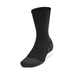 Sportsocken Under Armour "UNISEX UA PERF TECH 6PK CREW", Herren, Gr. L, schwarz, schwarz, grau, Socken Sportsocken, f&uuml;r verschiedene Aktivit&auml;ten, mit Elasthan-Anteil, atmungsaktiv