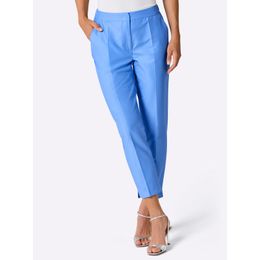 Damen Anzughose, Blau, Gr. 40, CREATION L PREMIUM, R&ouml;hrenhosen, Material: Baumwolle