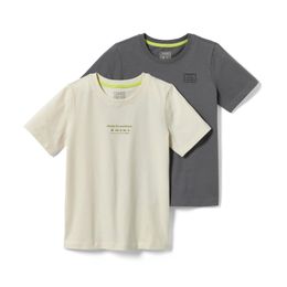 Tchibo - 2 Kinder-T-Shirts - Herren - Gr. 170/176 - creme