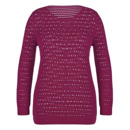 Anna Aura - Rundhals-Pullover, pink, Gr. 46 / L - Baumwolle
