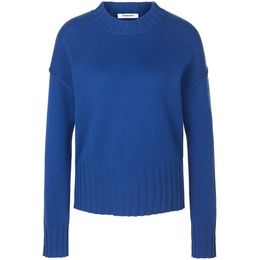 Peter Hahn - Rundhals-Pullover aus Schurwolle und Kaschmir, blau, Gr. 36 / S - Schurwolle