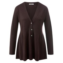 Peter Hahn - Strickjacke, braun, Gr. 42 / M - Schurwolle