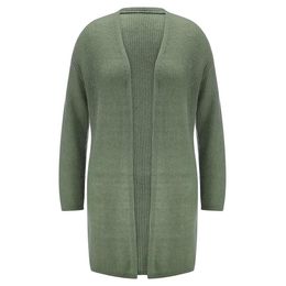 Emilia Lay - Long-Strickjacke, gr&uuml;n, Gr. 44 / L - Wolle