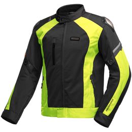 Nerf Motorradjacke NERVE "Latitude" Gr. XL, gelb (schwarz, neongelb), Jacken, Herren, XL, Obermaterial: 100% Polyester. Miedereinsatz: 100% Polyester, Motorradjacke, Sommerjacke, mit Bel&uuml;ftungssystem AirVentSystem&trade;, allergikergeeignet
