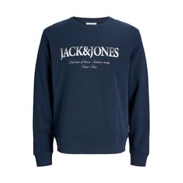 Jack & Jones Jack & Jones Sweatshirt 'JJDevin Daytona' Herren Gr&ouml;&szlig;e S navy / wei&szlig;