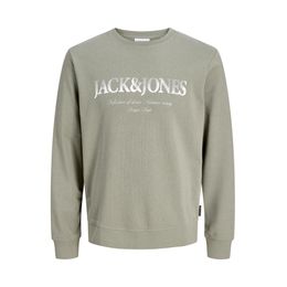 Jack & Jones Jack & Jones Sweatshirt 'JJDevin Daytona' Herren Gr&ouml;&szlig;e XXL schlammfarben / wei&szlig;