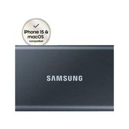 Samsung Portable SSD T7 1TB, Externe SSD grau, USB-C 3.2 Gen 2 (10 Gbit/s), extern