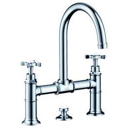 hansgrohe Axor Montreux 2-Griff-Waschtischarmatur 220, Zugstangen-Ablaufgarnitur, 16510000, Farbe: Chrom