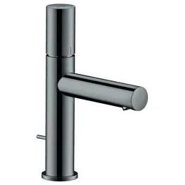 Hansgrohe AXOR Uno Einhebel-Waschtischmischer 110 mit Zerogriff und Zugstangen-Ablaufgarnitur, Ausladung 123mm, 45001330, Farbe: Polished Black Chrome