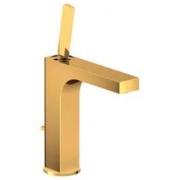Hansgrohe AXOR Citterio Einhebel-Waschtischmischer 160, Zugstangen-Ablaufgarnitur, Ausladung 141mm, 39031990, Farbe: Polished Gold Optic