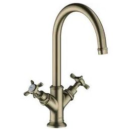 hansgrohe Axor Montreux Zweigriff Waschtischarmatur 210, ohne Ablaufgarnitur, 16506820, Farbe: Brushed Nickel