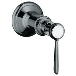 Hansgrohe AXOR Montreux Abstellventil Unterputz, Hebelgriff, 16872330, Farbe: Polished Black Chrome