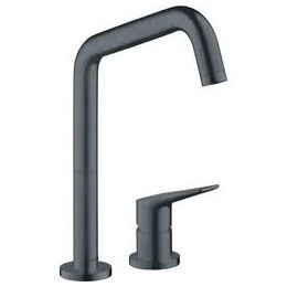 Hansgrohe AXOR Citterio M DN 15 2-Loch Einhebel-K&uuml;chenmischer 240 mit Schwenkauslauf, 34820340, Farbe: Brushed Black Chrome