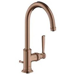 Hansgrohe AXOR Montreux Einhebel-Waschtischmischer 210, Zugstangen-Ablaufgarnitur, 16517310, Farbe: Brushed Red Gold