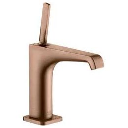 Hansgrohe AXOR Citterio E Einhebel Waschtischmischer 125 mit Zugstangen-Ablaufgarnitur, 36100310, Farbe: Brushed Red Gold