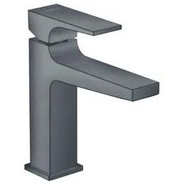 Hansgrohe Metropol Einhebel-Waschtischmischer 110, mit Hebelgriff, Push-Open Ablaufgarnitur, Ausladung 135mm, 32507340, Farbe: Brushed Black