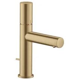 Hansgrohe AXOR Uno Einhebel-Waschtischmischer 110 mit Zerogriff und Zugstangen-Ablaufgarnitur, Ausladung 123mm, 45001140, Farbe: Brushed Bronze