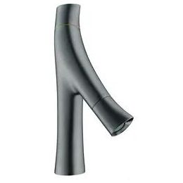 Hansgrohe AXOR Starck Organic 2-Griff-Waschtischmischer 80, ohne Zugstange, 12011340, Farbe: Brushed Black Chrome