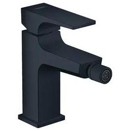Hansgrohe Metropol Einhebel-Bidetmischer, Hebelgriff, Push-Open Ablaufgarnitur, Laminarstrahl, 32520670, Farbe: Schwarz Matt