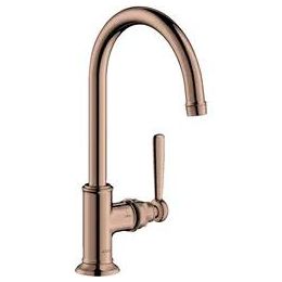 Hansgrohe AXOR Montreux Einhebel-Waschtischmischer 210, ohne Ablaufgarnitur, Ausladung 175mm, 16518300, Farbe: Polished Red Gold